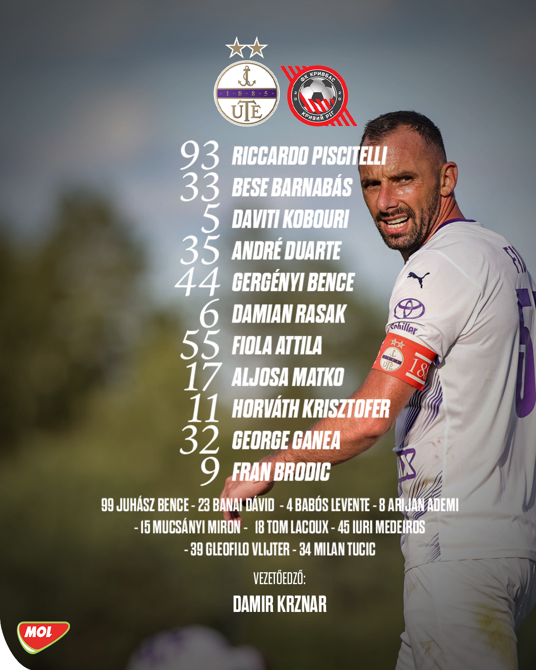 Brodic és Piscitelli is újra a kezdőben - Újpest FC